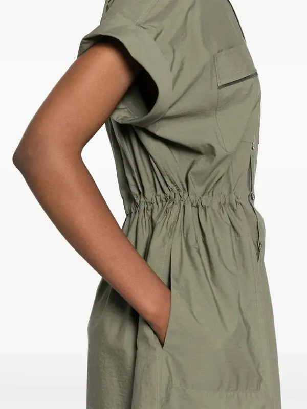 Brunello Cucinelli Monile Detailed Short Sleeved Midi Dress