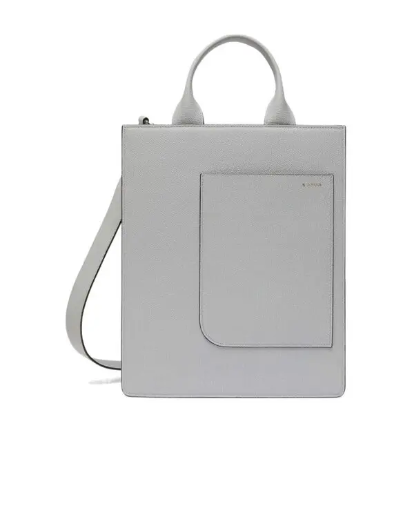 VALEXTRA Square Top Handle Mini Bag - Gray