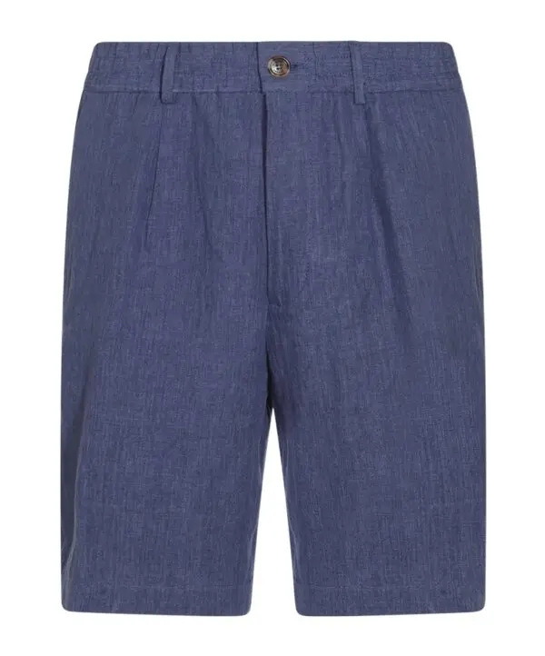 Brunello Cucinelli Elasticated Waist Bermuda Shorts - Denim Blue