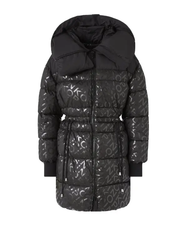 Pinko Logo Print Down Jacket - Black