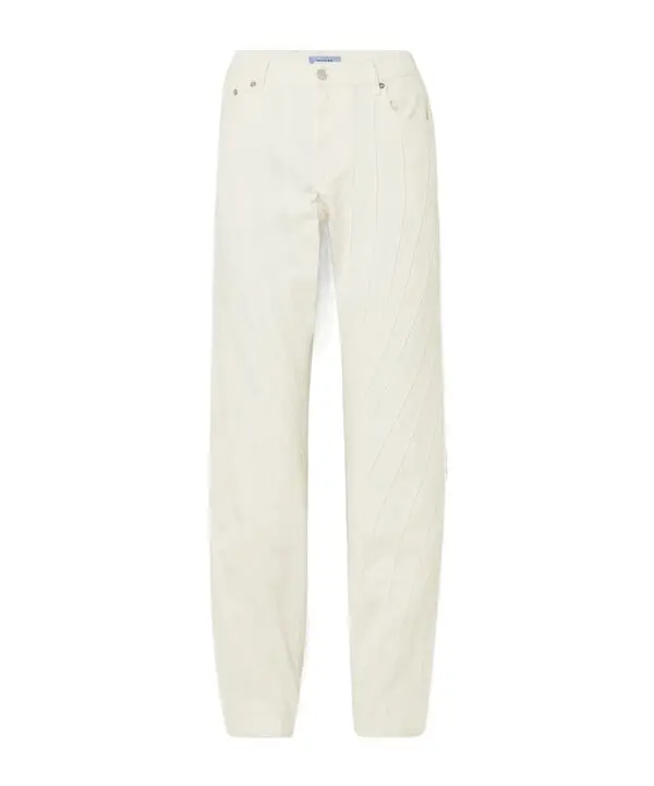 MUGLER Patchwork Straight-leg Jeans