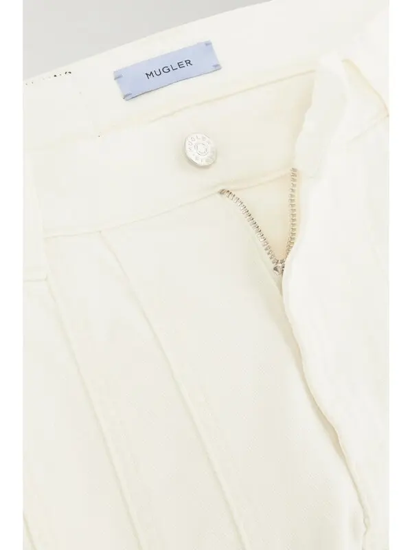 MUGLER Patchwork Straight-leg Jeans