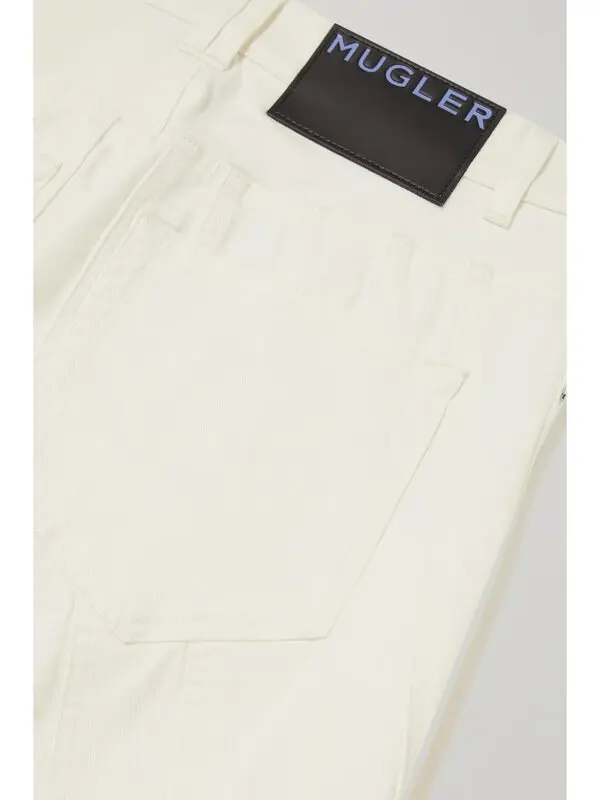 MUGLER Patchwork Straight-leg Jeans