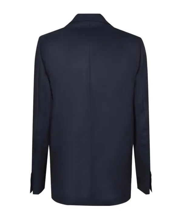LARDINI Virgin Wool Single-breasted Blazer - Black