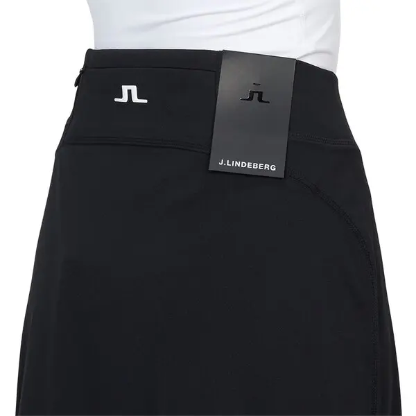 J. Lindeberg Logo Detail Skirt With Slits - Black