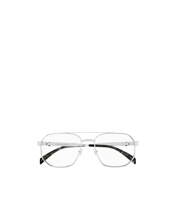 Alexander McQueen Aviator Frame Glasses - White