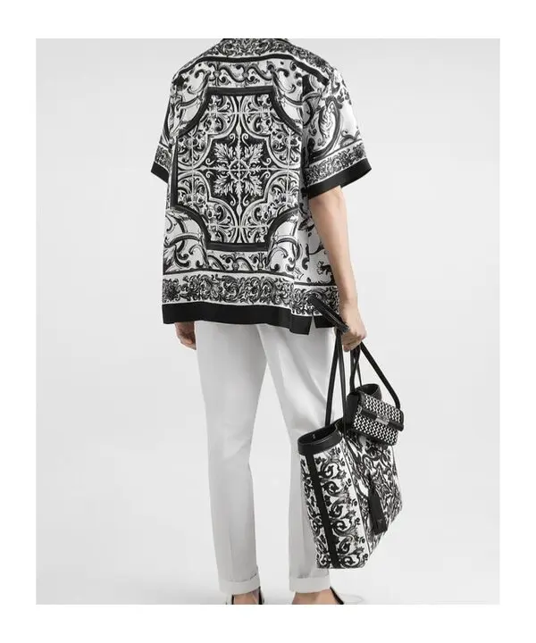 Dolce & Gabbana Dolce Gabbana Majolica-printed Short Sleeved Shirt - Multi-color