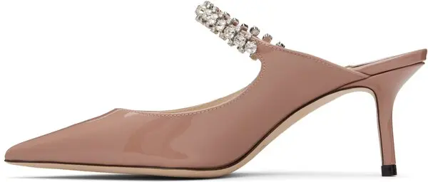 JIMMY CHOO Bing 65 Mules - Ballet Pink