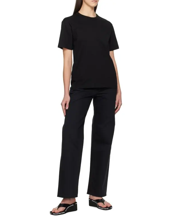 Alexander Wang Puff Logo Jersey T-shirt - Black