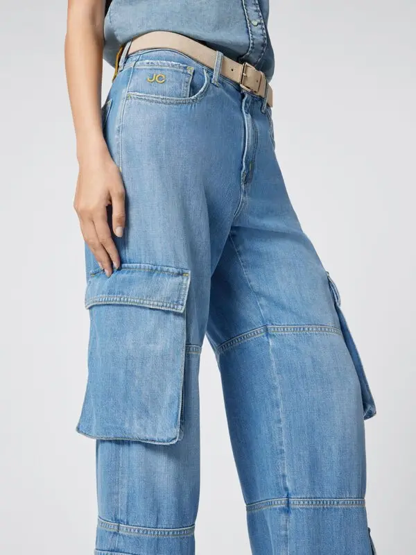 Jacob Cohen Riri Low-rise Cargo Jeans - Blue