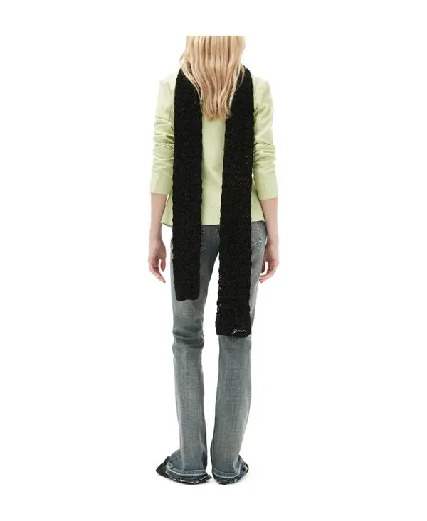 GANNI Stretch Suiting Shirt Blazer With Button Front