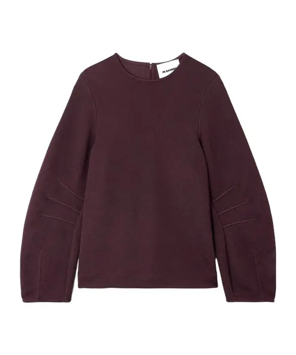 JIL SANDER Pleated Sleeve Woven Shirt