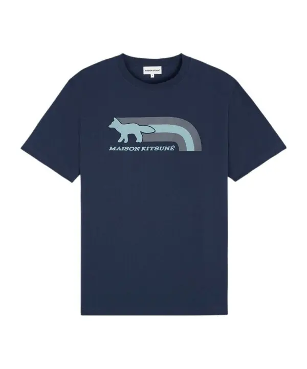 Maison Kitsuné Bold Fox Head Patch Comfort T-shirt - Blue