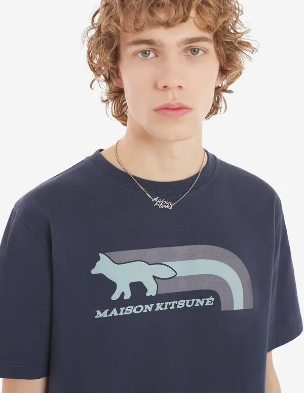 Maison Kitsuné Bold Fox Head Patch Comfort T-shirt - Blue