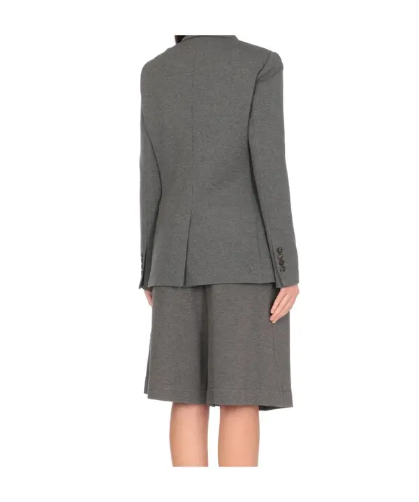 Brunello Cucinelli Single-breasted Blazer With Logo Patch - Black