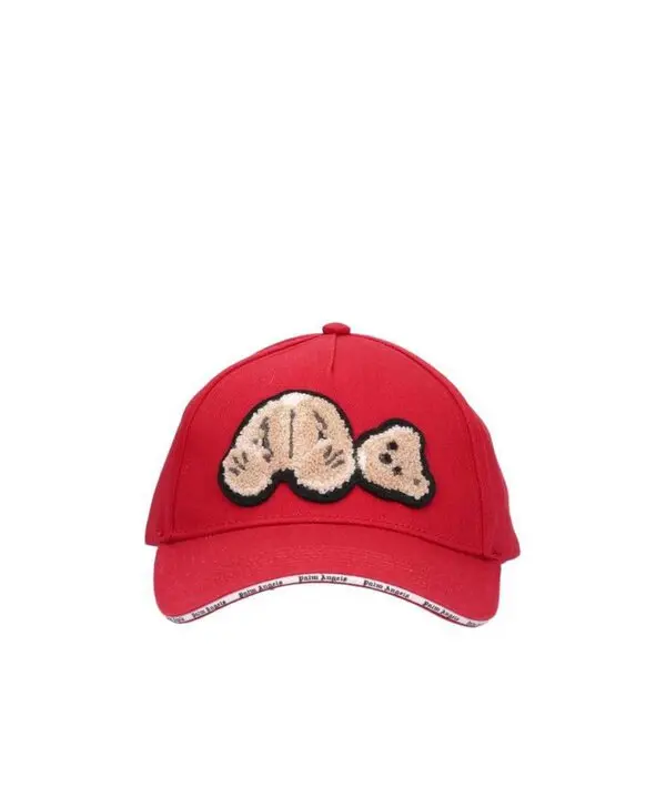 Palm Angels Teddy Bear Appliqué Baseball Cap - Red