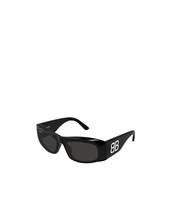 Balenciaga Rectangle-frame Sunglasses - Black