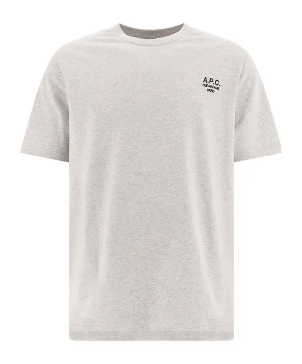 A.p.c. Logo Embroidered Crewneck T-shirt - Grey