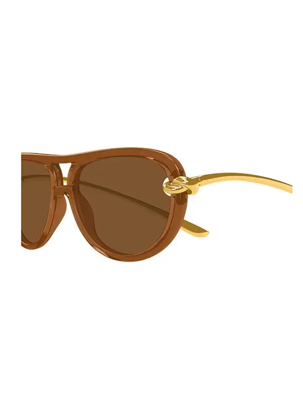 Bottega Veneta Aviator Frame Sunglasses