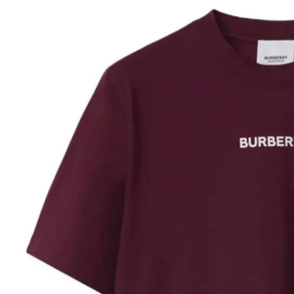 Burberry Logo Cotton T-shirt - Dark Grape