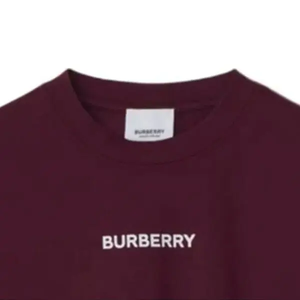 Burberry Logo Cotton T-shirt - Dark Grape