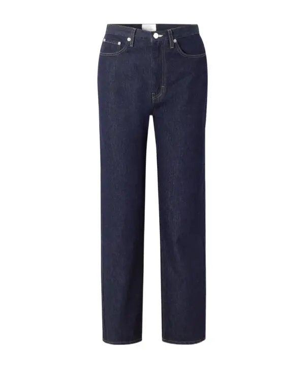 Loulou De Saison Jude Organic High-rise Straight-leg Jeans - Dark Denim