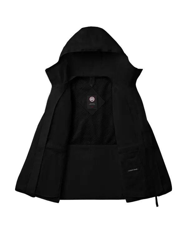 Canada Goose Lundell Hooded Windbreaker Jacket With Drawstring Waist - Black