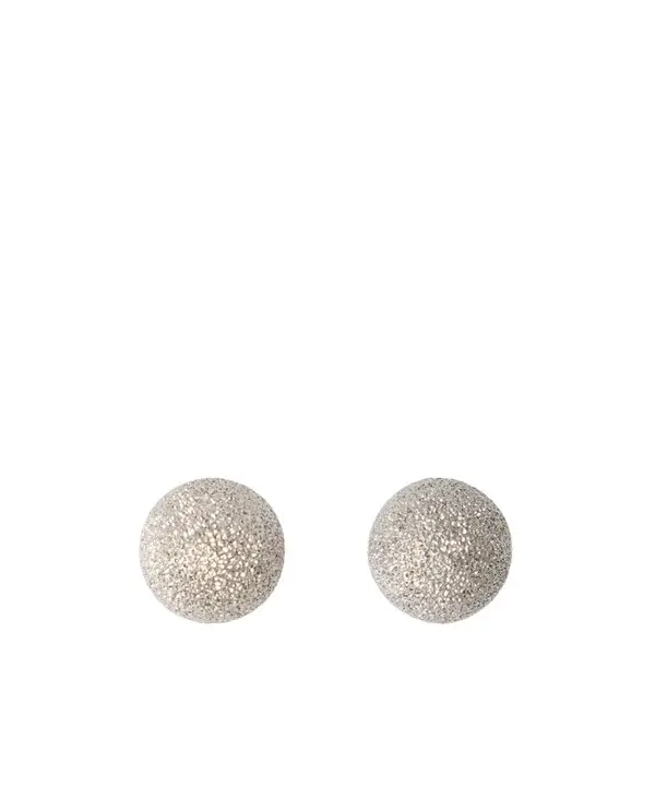 Brunello Cucinelli Shimmer Sphere Earrings - Light Gray