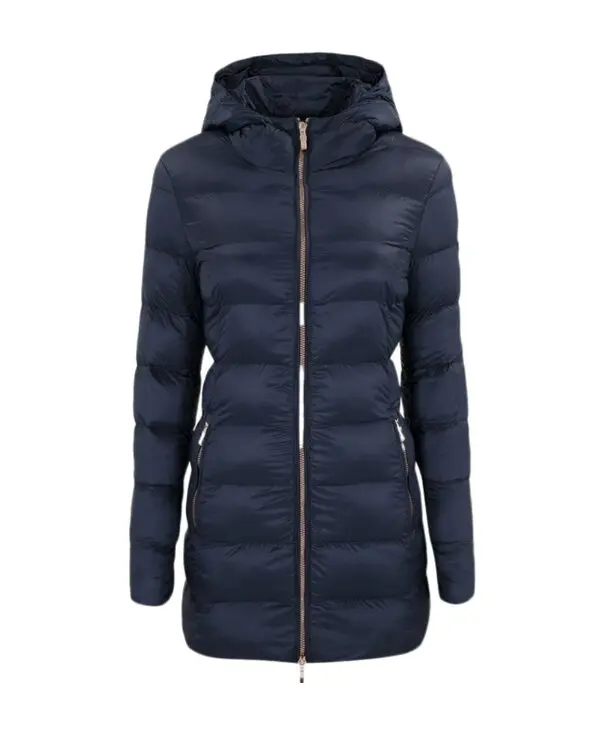 EA7 Logo Hooded Down Jacket