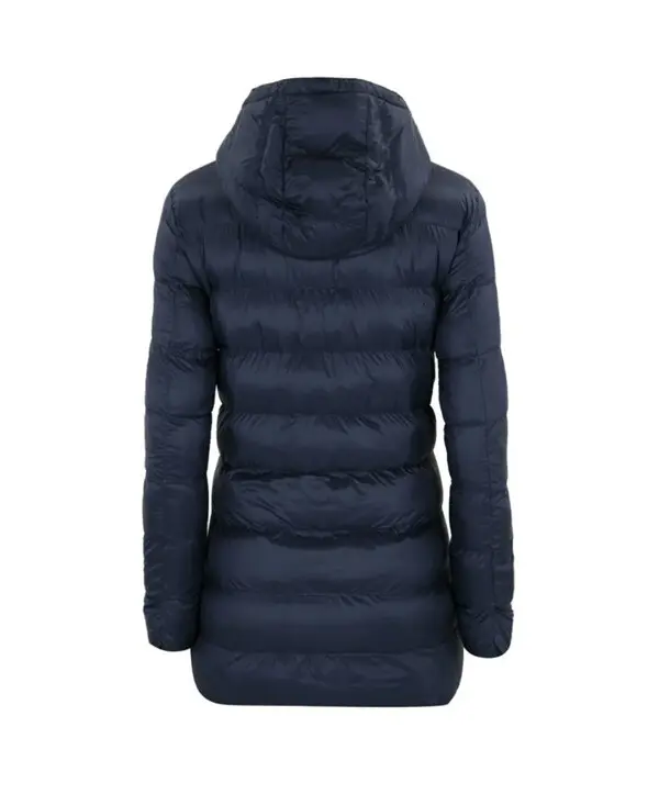 EA7 Logo Hooded Down Jacket