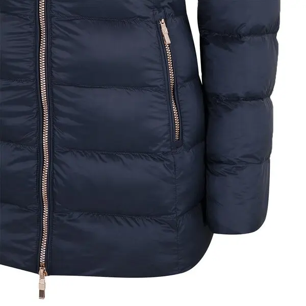 EA7 Logo Hooded Down Jacket - No