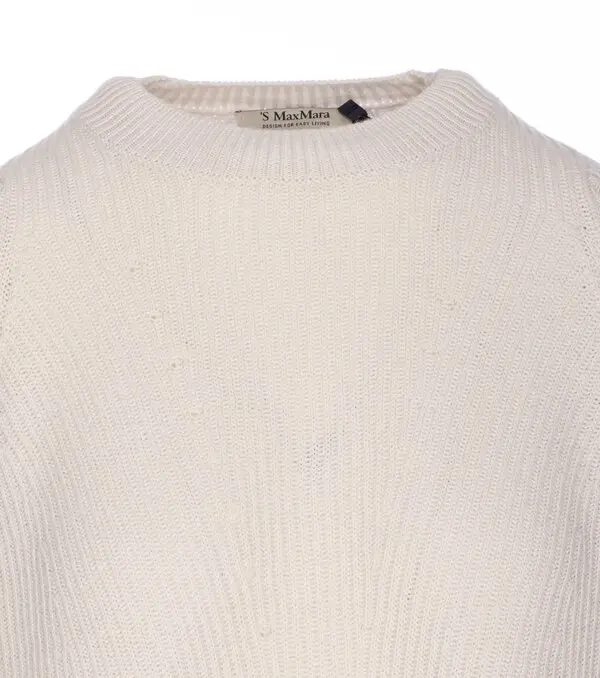 Max Mara Molveno Crewneck Jumper - White