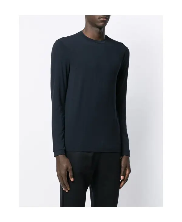 Giorgio Armani Crewneck Long-sleeved T-shirt - Black