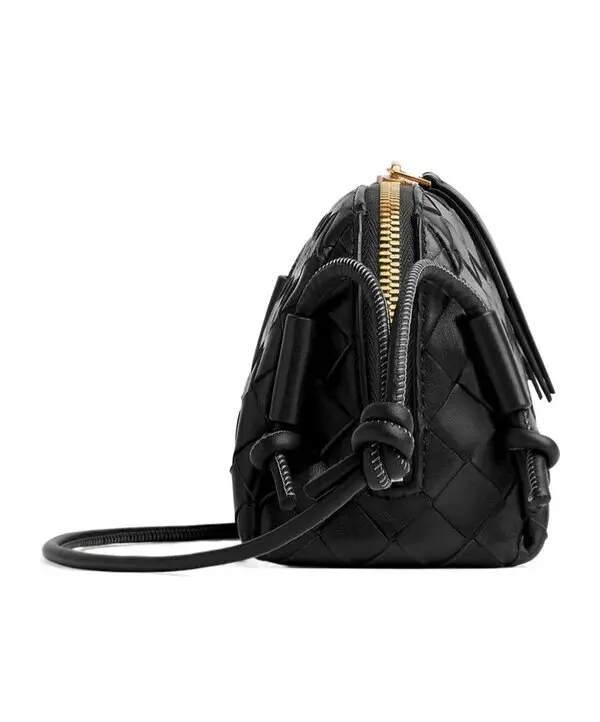 Bottega Veneta Intrecciato Crossbody Bag - Black