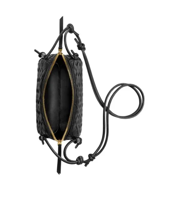 Bottega Veneta Intrecciato Crossbody Bag - Black