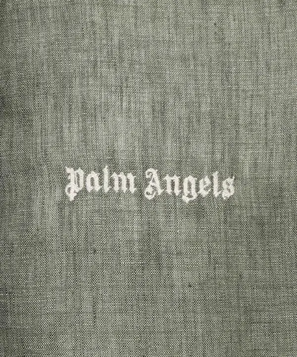 Palm Angels Logo Embroidered Zipped Track Jacket - Gray