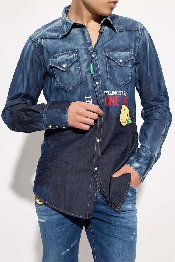 Dsquared2 Denim Logo-print Shirt