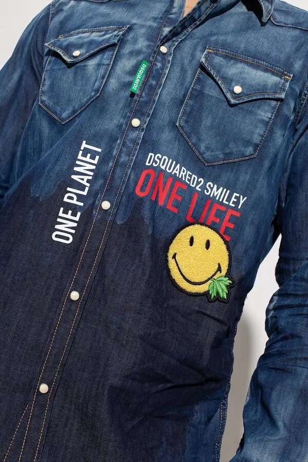 Dsquared2 Denim Logo-print Shirt