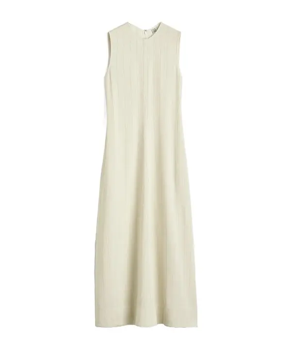 TOTEME Crewneck Sleeveless Maxi Dress With Striped Pattern - No
