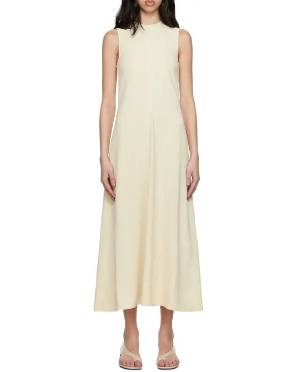 TOTEME Crewneck Sleeveless Maxi Dress With Striped Pattern