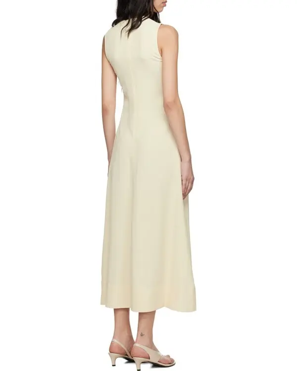 TOTEME Crewneck Sleeveless Maxi Dress With Striped Pattern