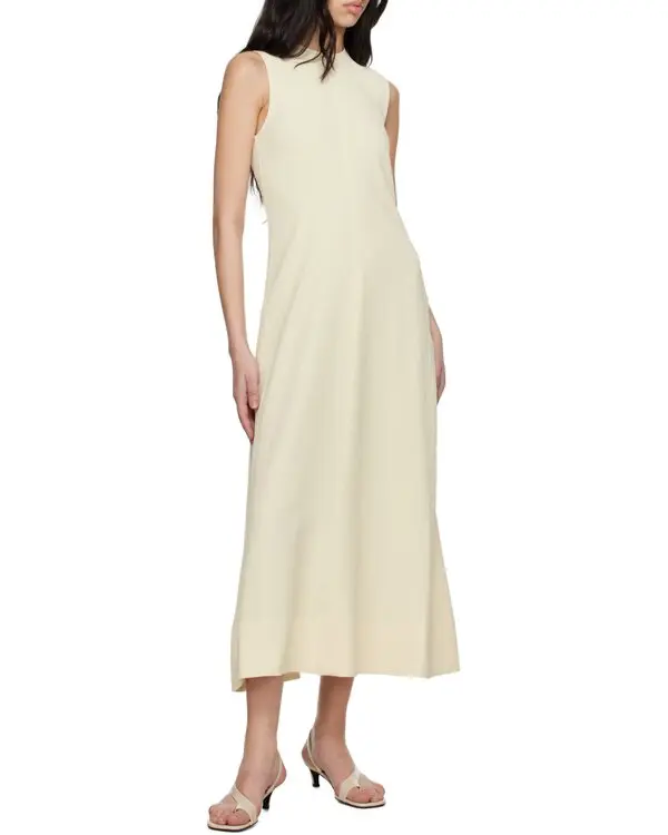 TOTEME Crewneck Sleeveless Maxi Dress With Striped Pattern