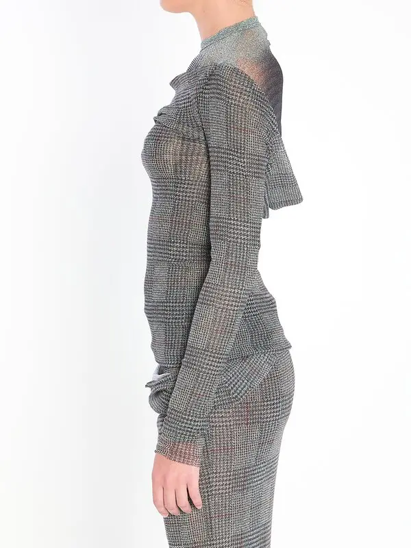 JEAN PAUL GAULTIER Checked Mesh Top