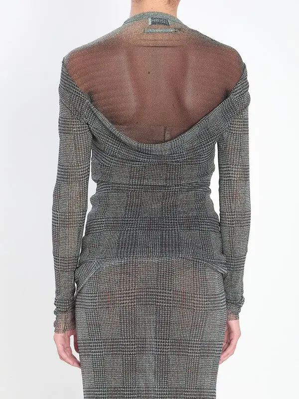 JEAN PAUL GAULTIER Checked Mesh Top