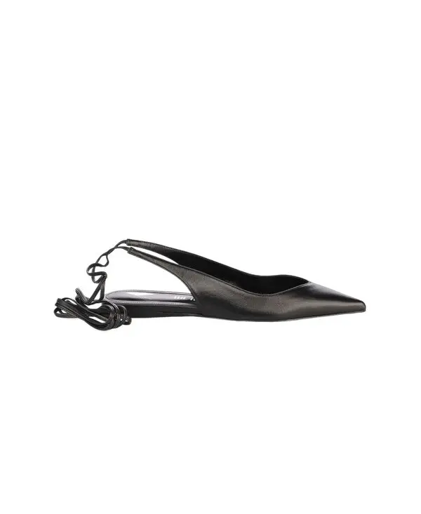 Attico Venus Slingback Ballerina Shoes - Black