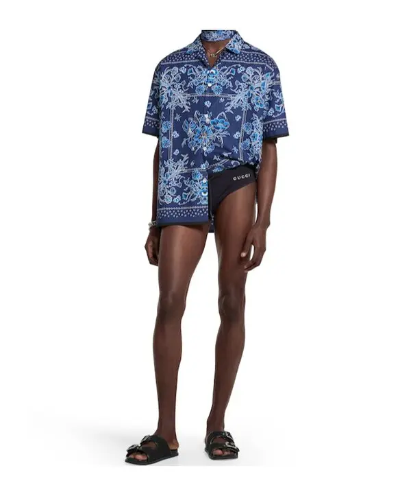 Gucci Printed Poplin Bowling Shirt
