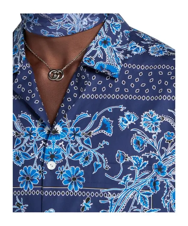 Gucci Printed Poplin Bowling Shirt