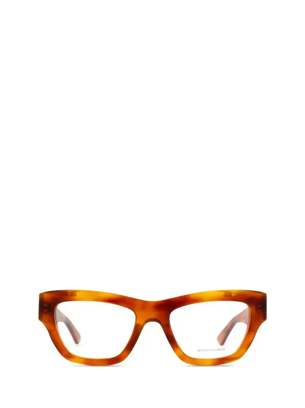 Bottega Veneta Rectangular Frame Eyeglasses - Orange