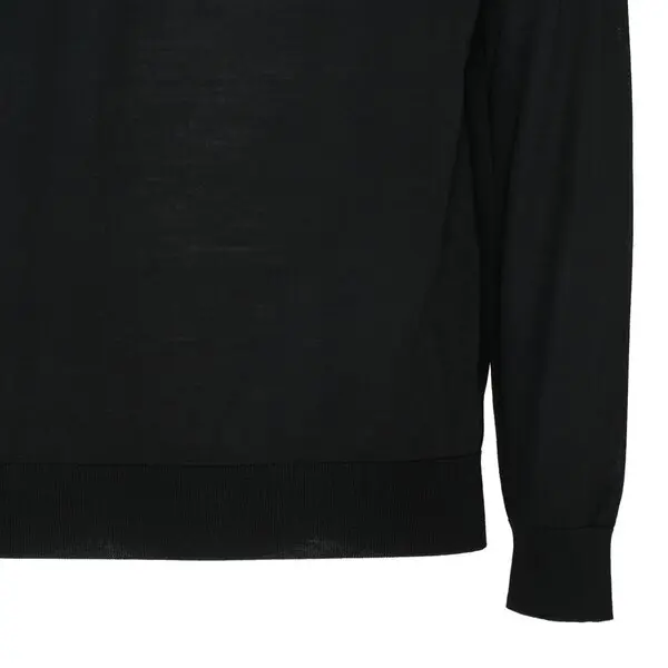 Prada Logo Embroidered Crewneck Jumper - Black