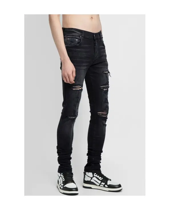 Amiri Distressed Skinny Jeans - Black